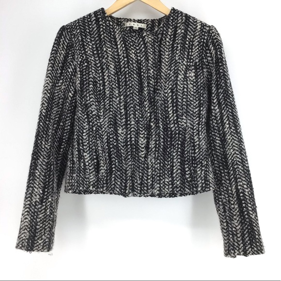 CAbi | Jackets & Coats | Cabi Mockingbird Moto Over The Moon Tweed ...